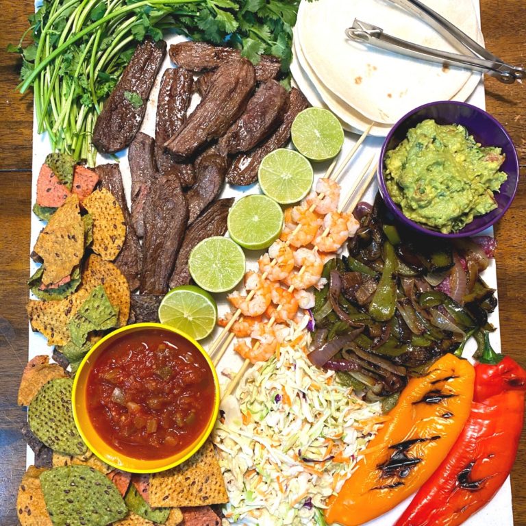 Taco Board with Steak and Shrimp • Lifestyled By Sam (lifestyledbysam)