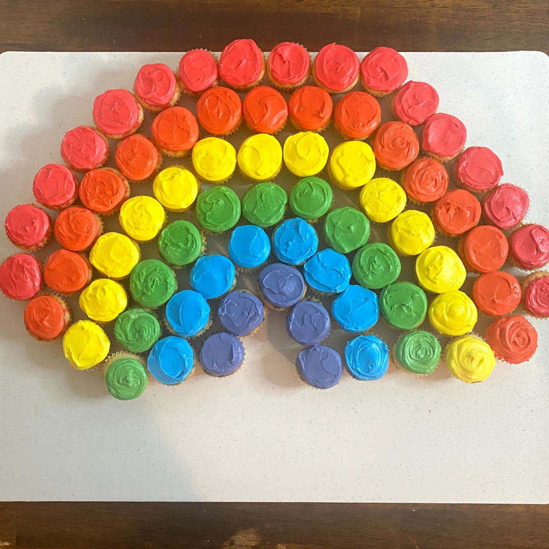 How To Make A Rainbow Cupcake Cake (Rainbow Pull-Apart Cake)
