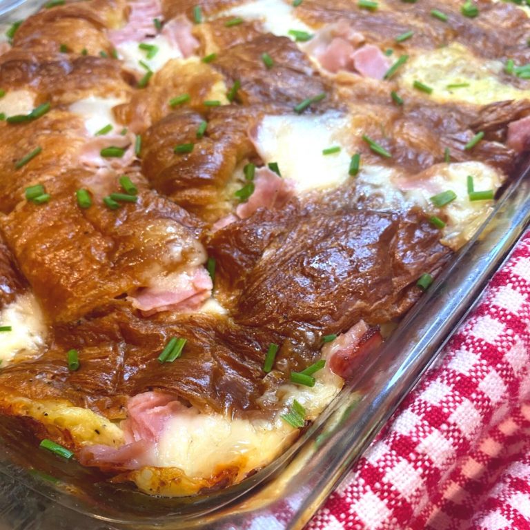 Savory Croissant Casserole - Overnight Breakfast Casserole You Must Try!